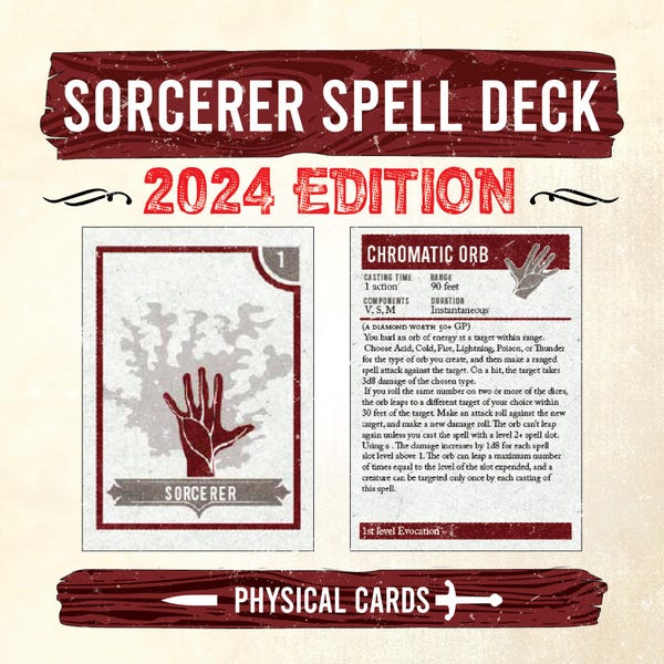 2024 Dnd Spell Cards - Etsy