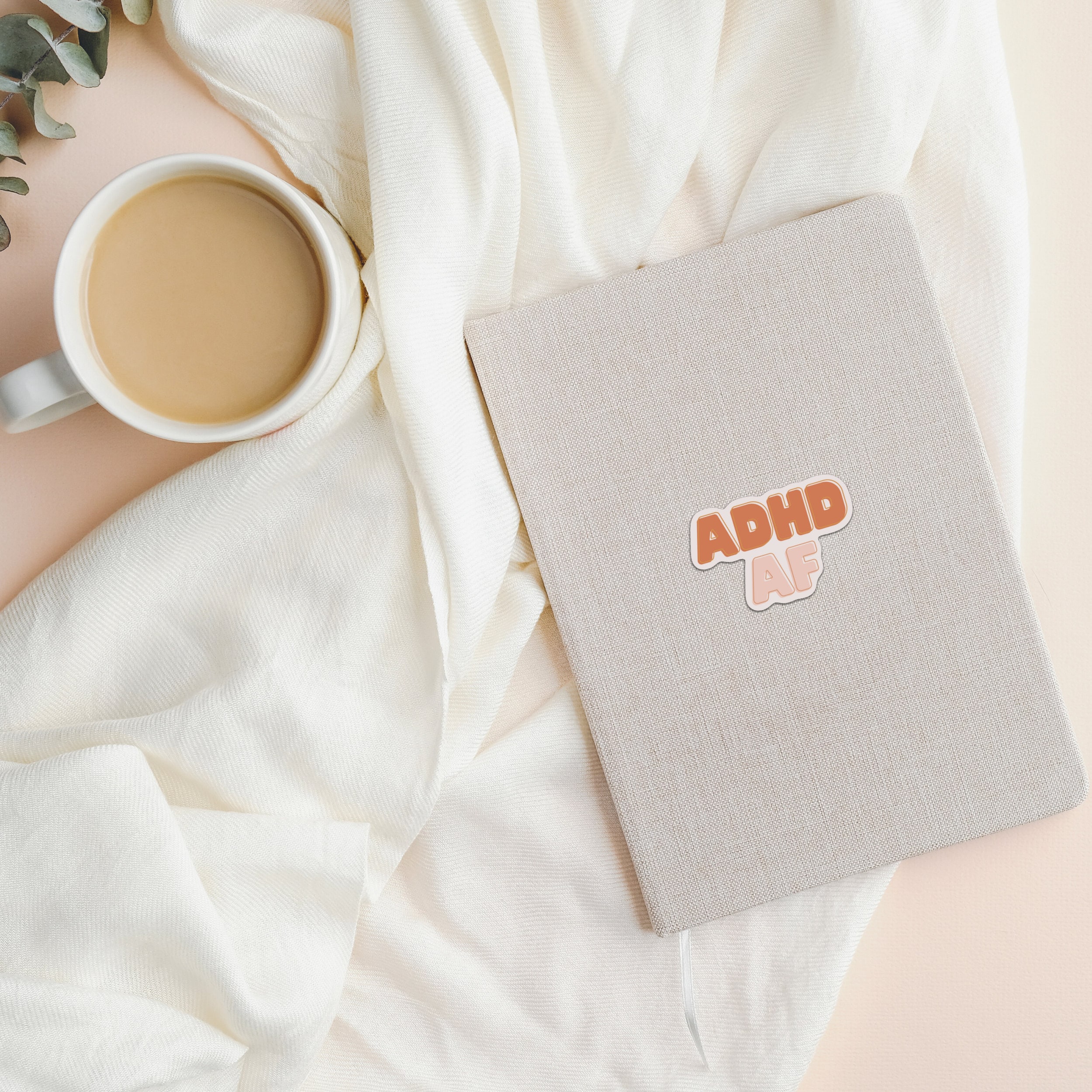 ADHD AF Funny Mental Health Sticker Vinyl Diecut Waterproof Sticker Stanley, Tumbler, Water ...