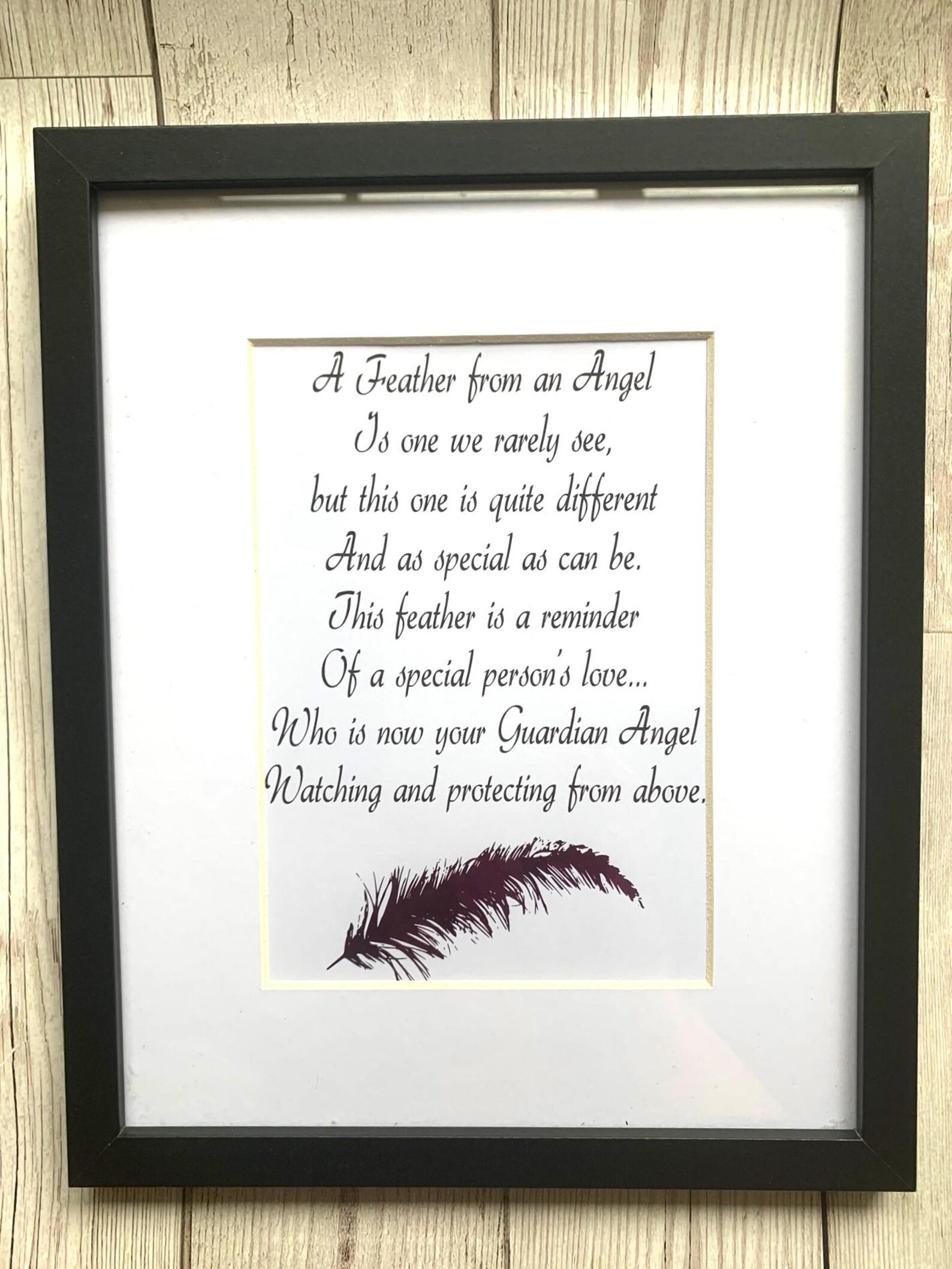A Feather From an Angel Framed Picture With Poem - Etsy