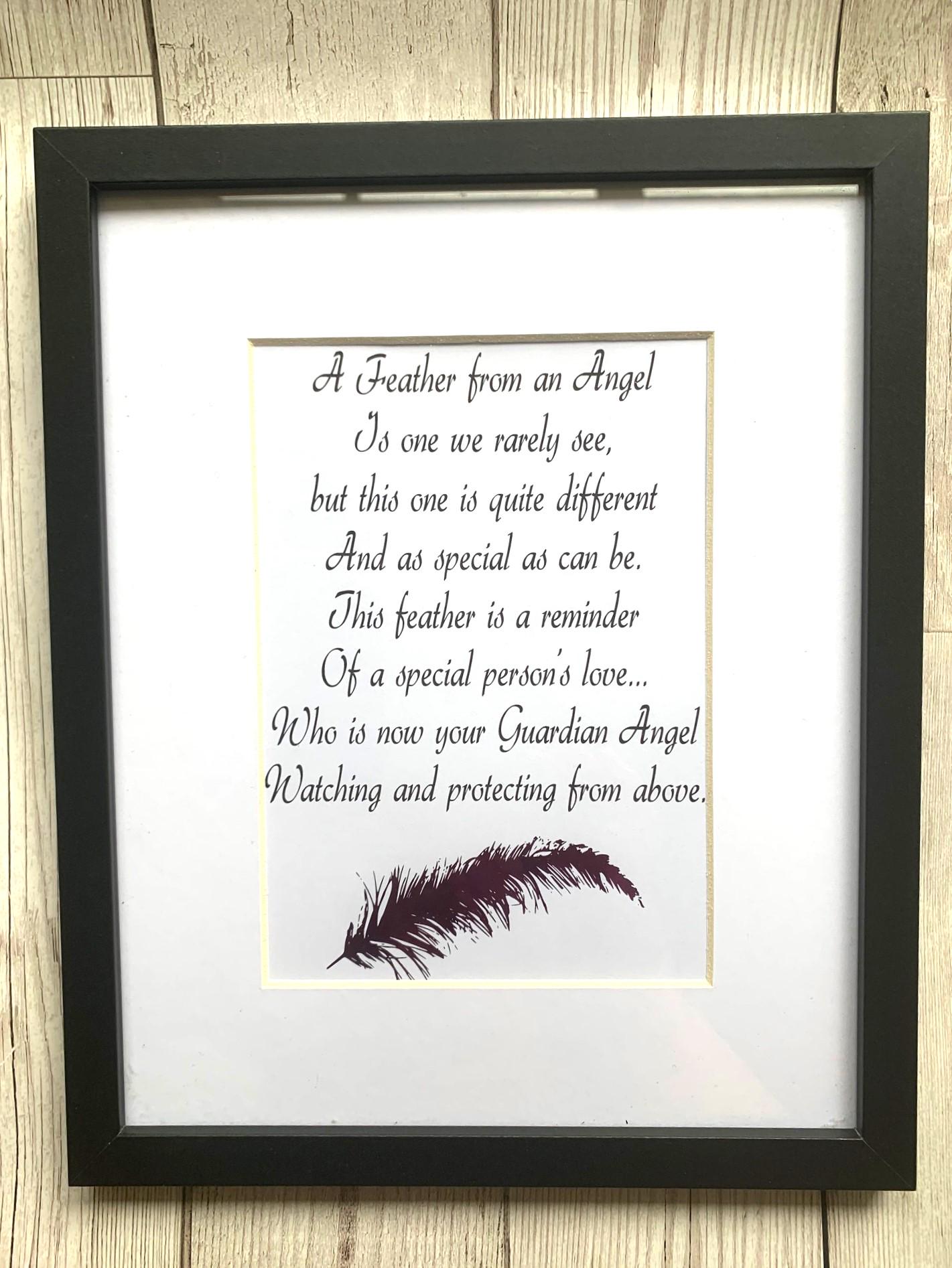 A Feather From an Angel Framed Picture With Poem - Etsy