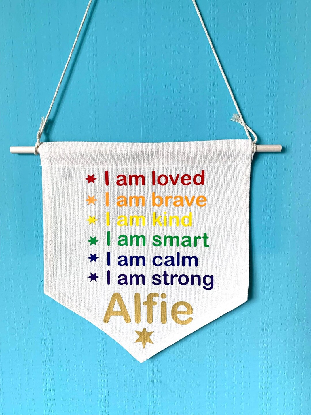 Personalised Affirmation Banner for Children – Custom Name & Wording ...