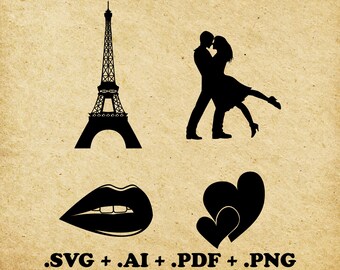 Gold PARIS Shirt Art Svg Print and Cut Files Downloads Gold - Etsy