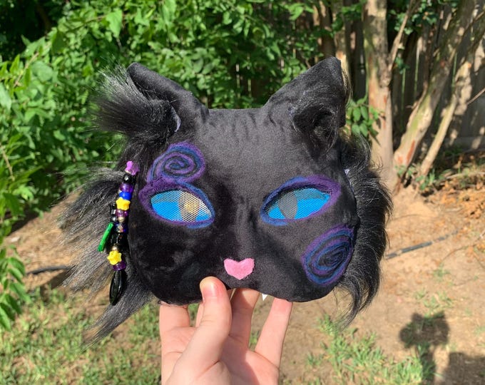 Coraline Cat Mask!- Fully Lined - Etsy