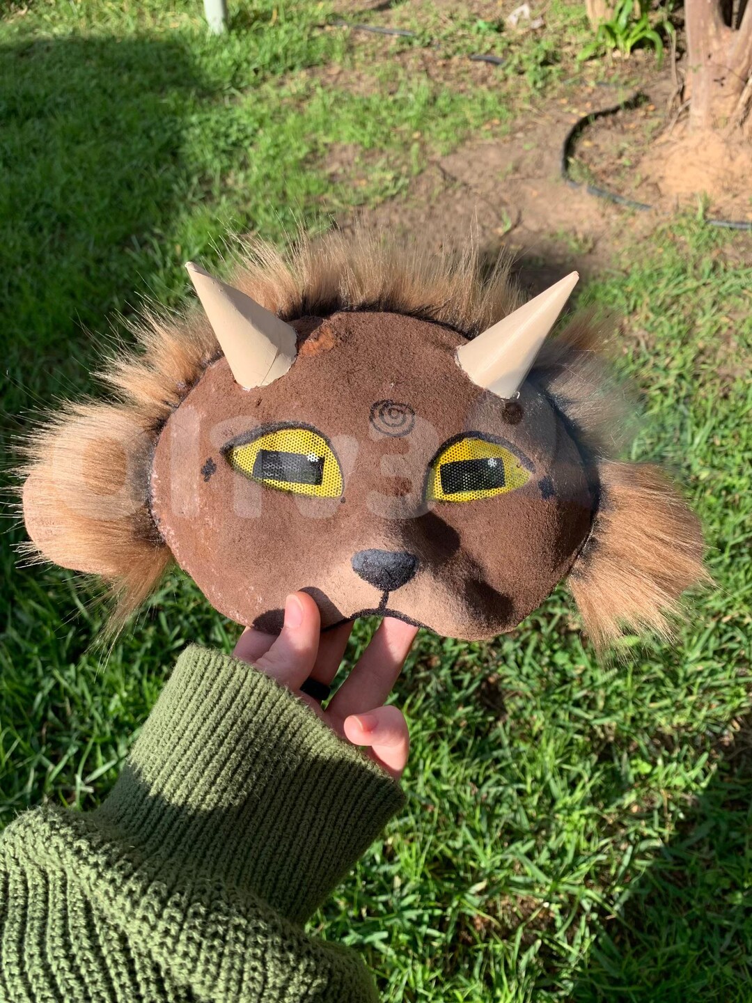 Handmade Goat Mask!! - Brown - Etsy