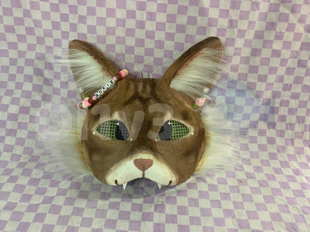 Handmade Cosplay Furry Mask Brown and White - Etsy
