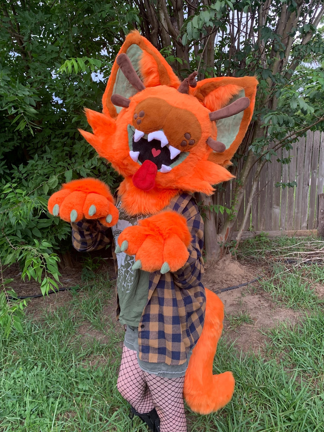 Sprout the Pumpkin Screech Fursuit!- Orange+green - Etsy Canada