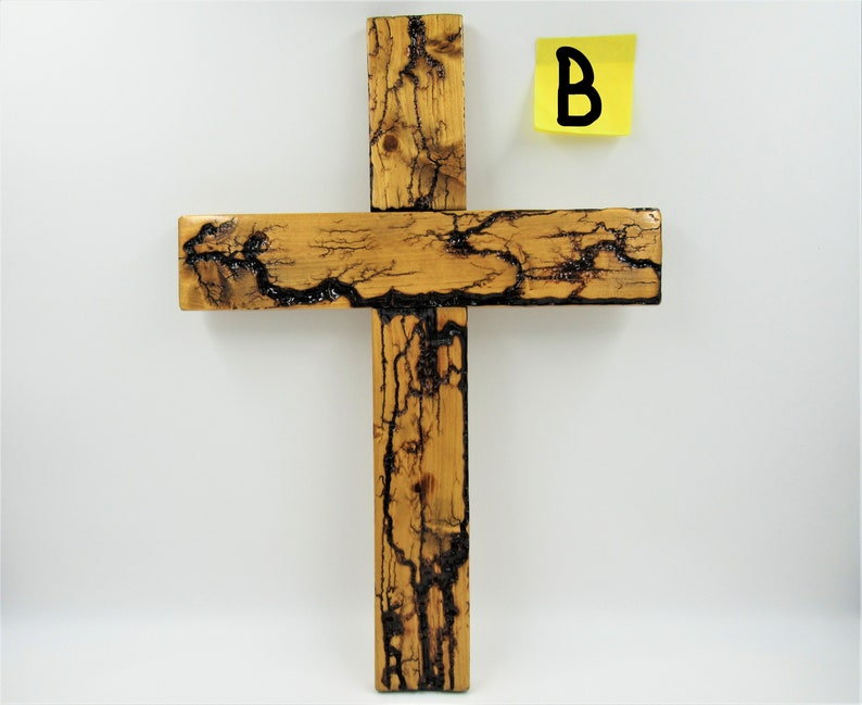 Lichtenberg Art, Fractal Wood Burn, Cross, Easter Decor - Etsy