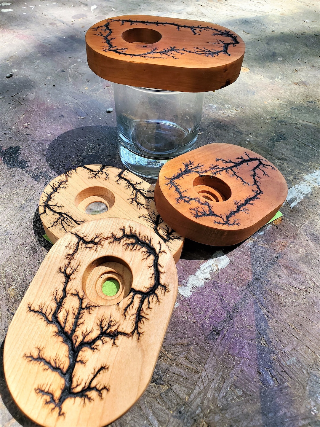 Fractal Burned Cocktail Smoker Puck Design, Unique Gift, Father's Day ...