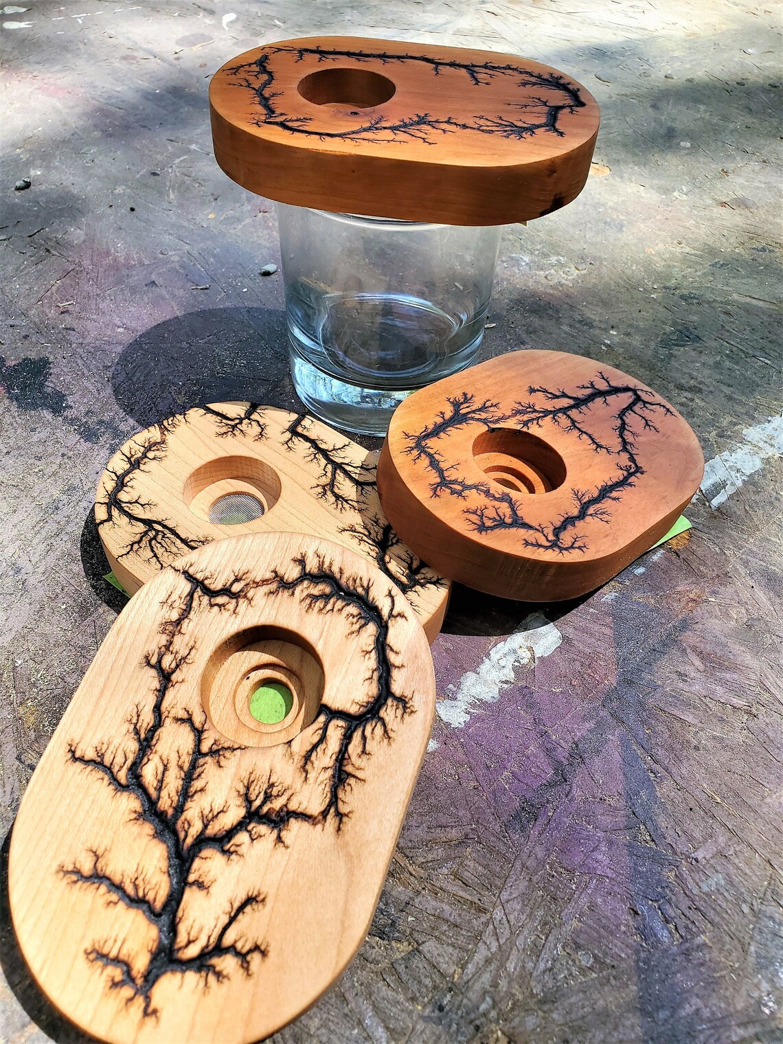 Fractal Burned Cocktail Smoker Puck Design, Unique Gift, Father's Day ...