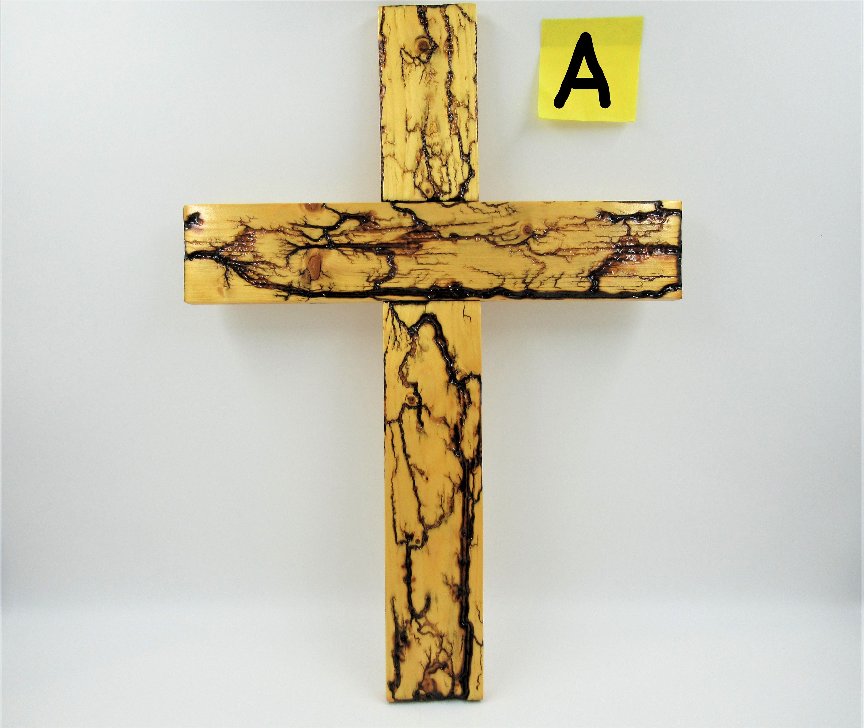 Lichtenberg Art, Fractal Wood Burn, Cross, Easter Decor - Etsy