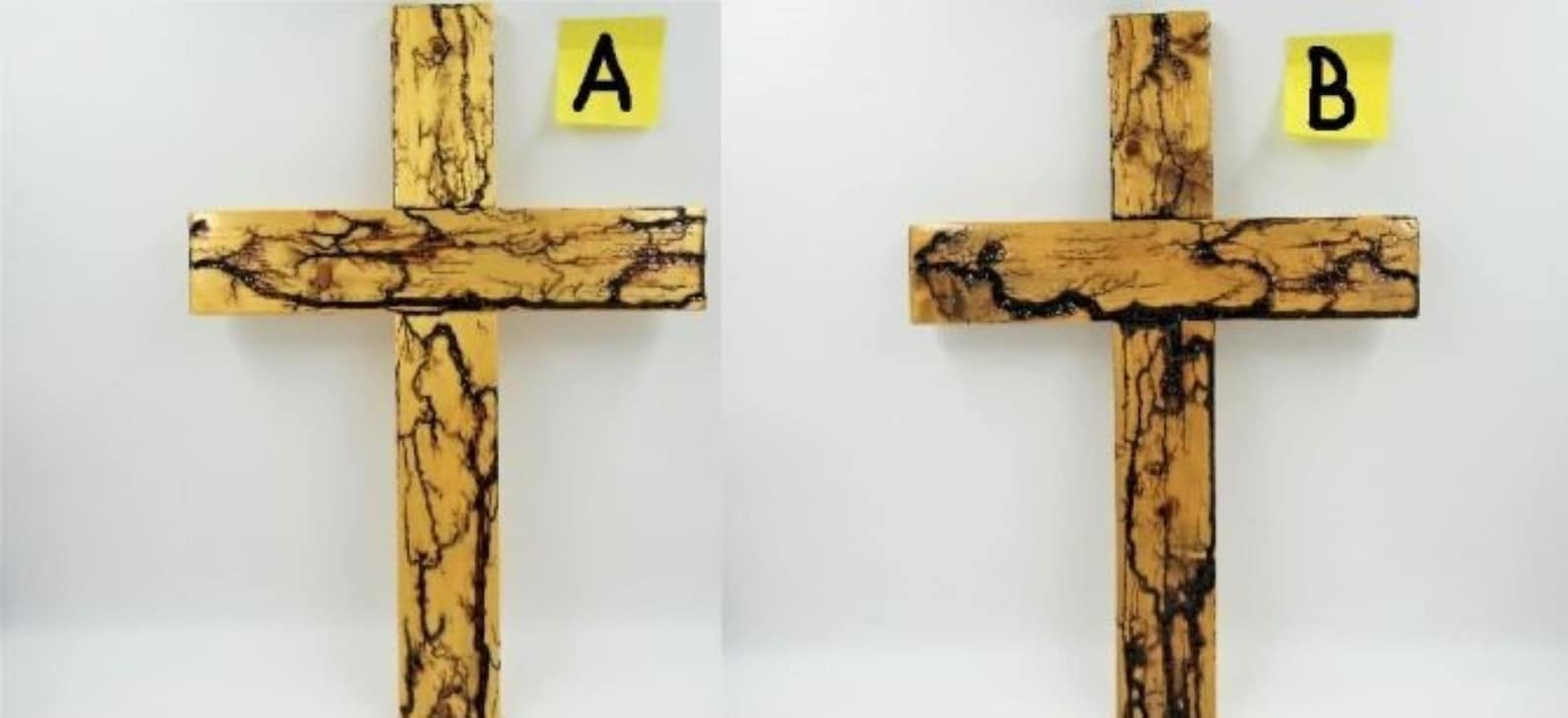 Lichtenberg Art, Fractal Wood Burn, Cross, Easter Decor - Etsy