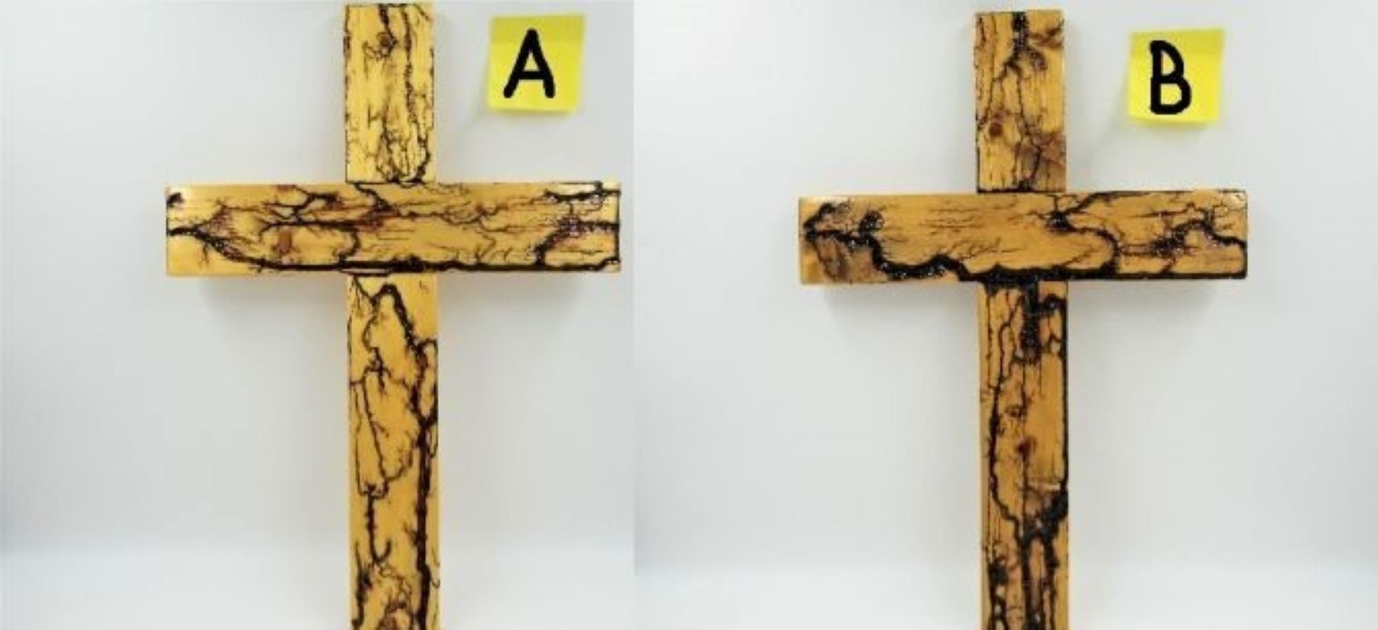 Lichtenberg Art, Fractal Wood Burn, Cross, Easter Decor - Etsy