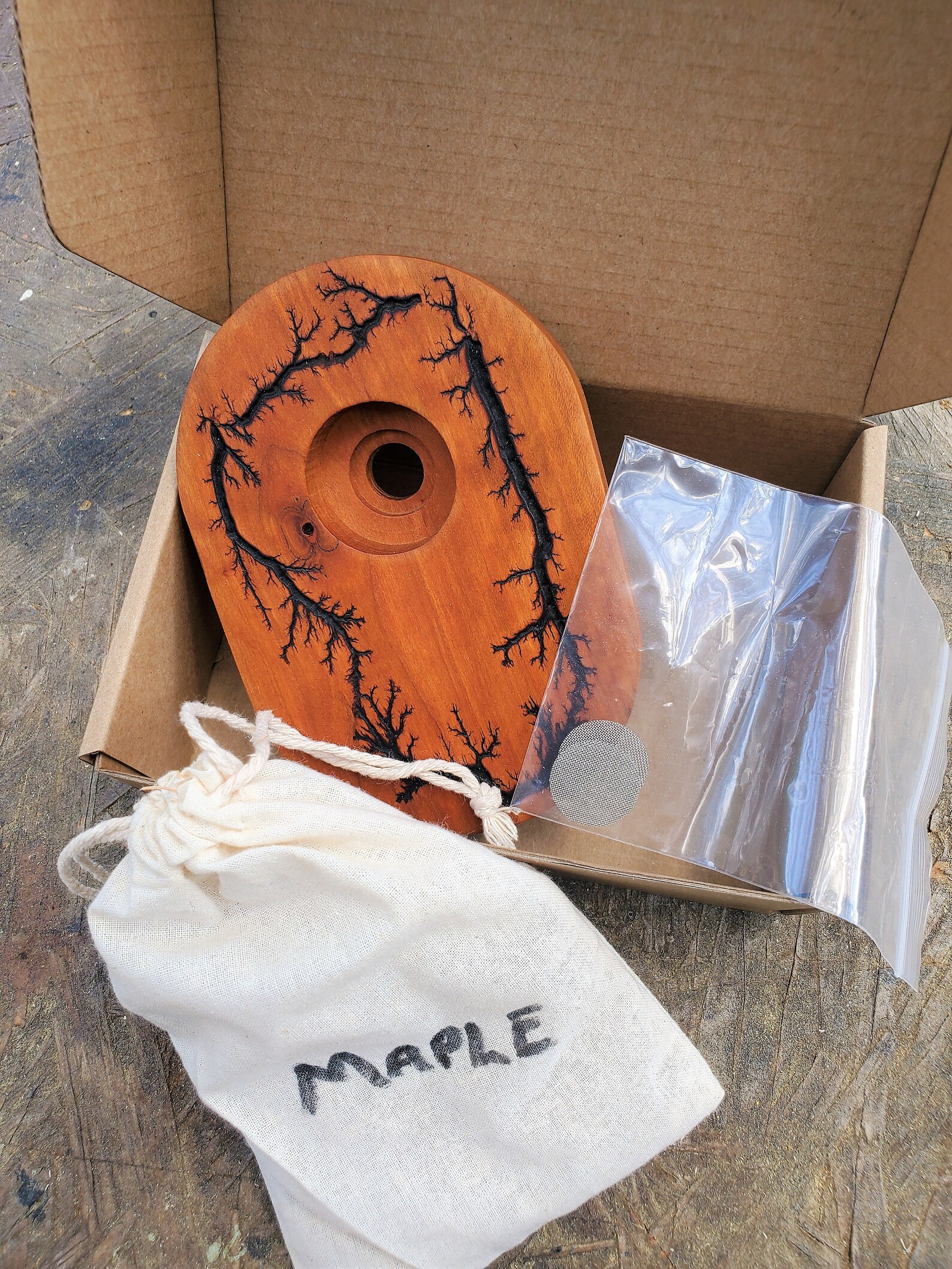 Fractal Burned Cocktail Smoker Puck Design, Unique Gift, Father's Day ...