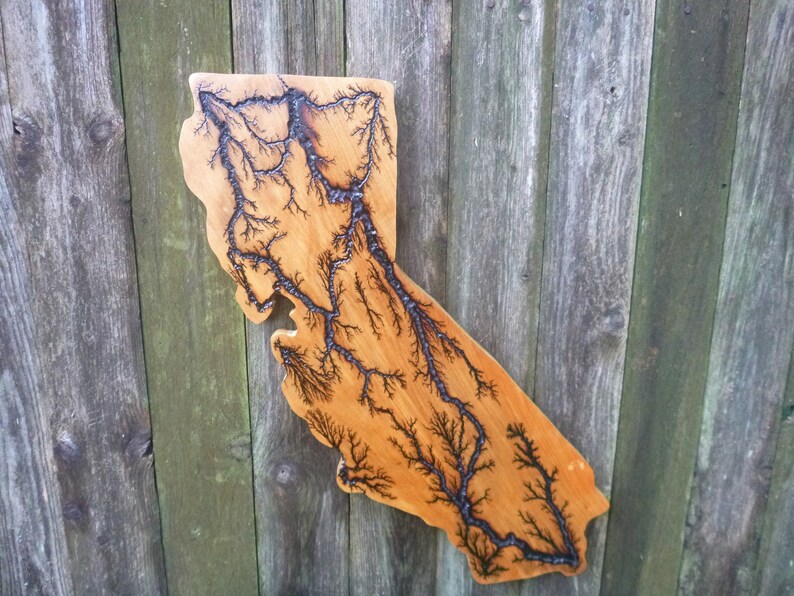 California Wood Burning Art, Lichtenberg, Fractal Burn - Etsy