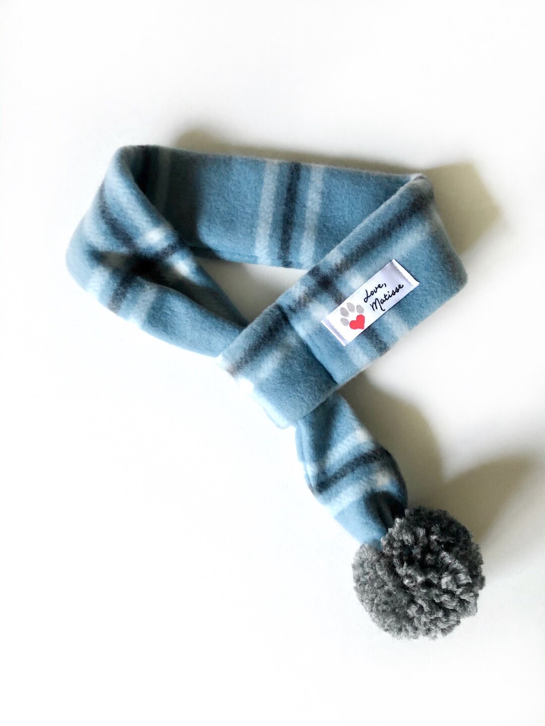 Dog Fleece Scarf, Winter Dog Scarf, Holiday Fleece Dog Scarf, Fleece ...