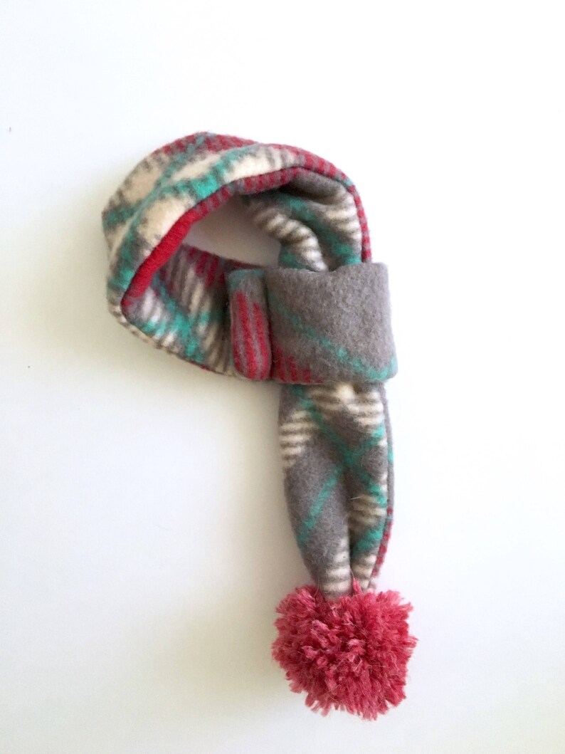 Fleece Dog Scarf, Plaid Dog Scarf, Winter Dog Scarf, Holiday Dog Scarf ...