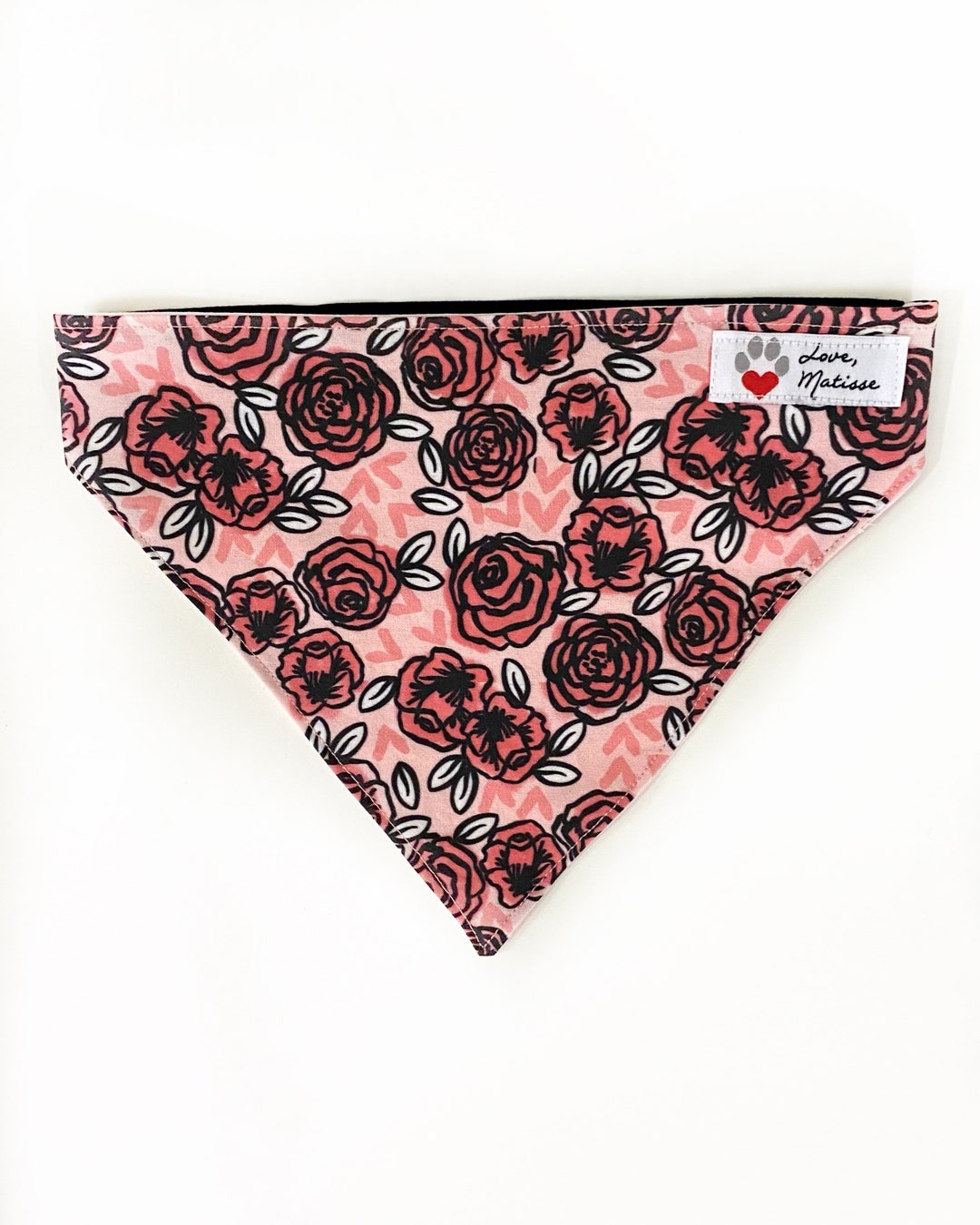 Red Roses Dog Bandana: Valentine's Day Floral Pet Bandana - Etsy