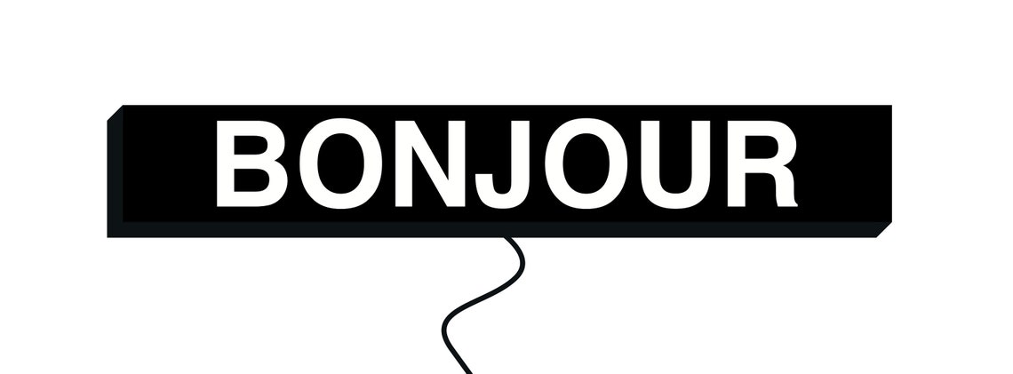 Bonjour Lightbox Sign Plexiglass Led Light Box - Etsy