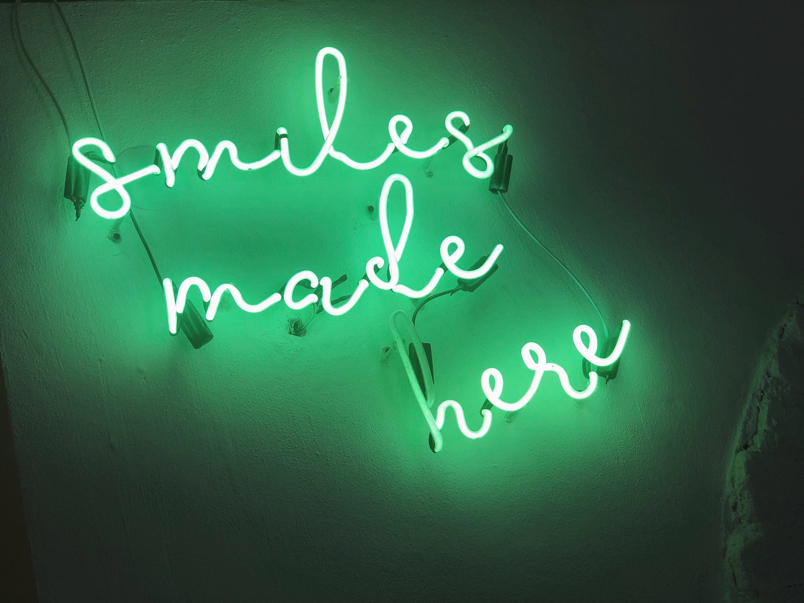 Smiles Made Here - Glass Neon Sign - Etsy