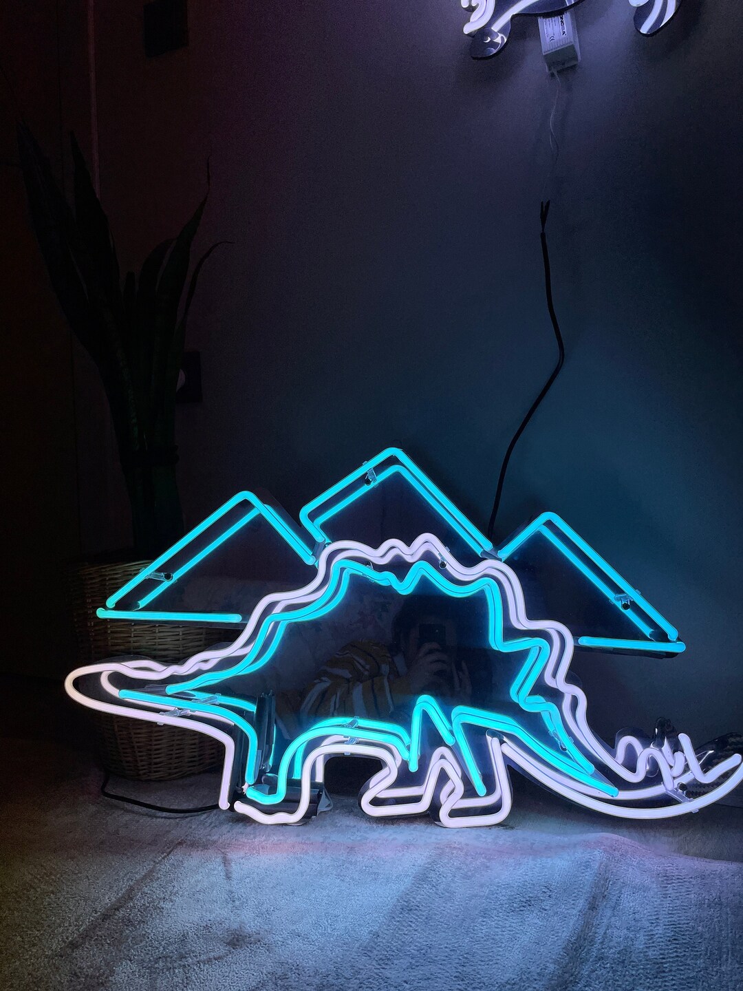 Abstract Dinosaur Neon Sign - Dinosaur Neon Sign - Mirror Neon Sign - Etsy