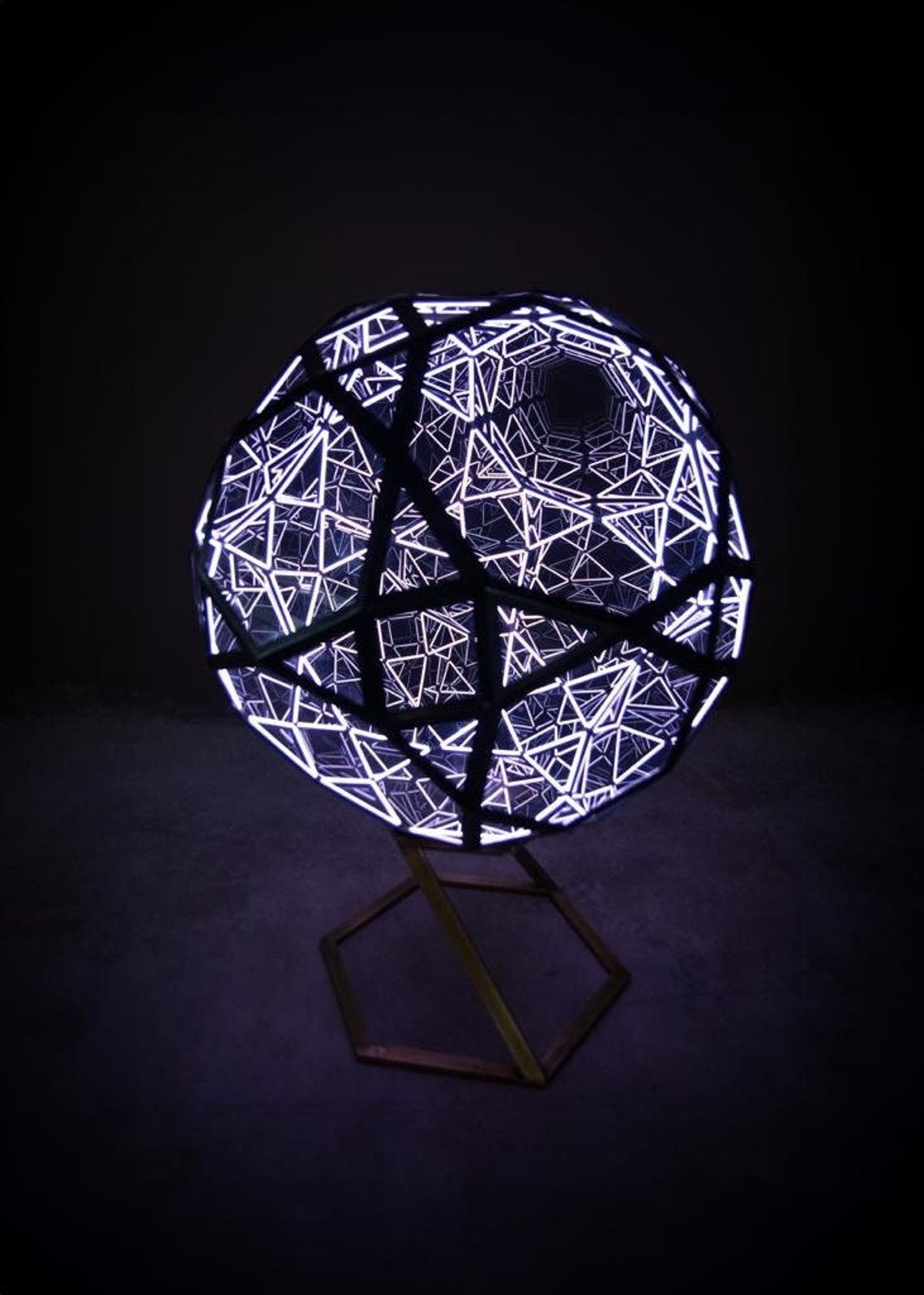 Dodecahedron Sculpture Icosahedron Sculpture Infinity Mirror Lamp ...