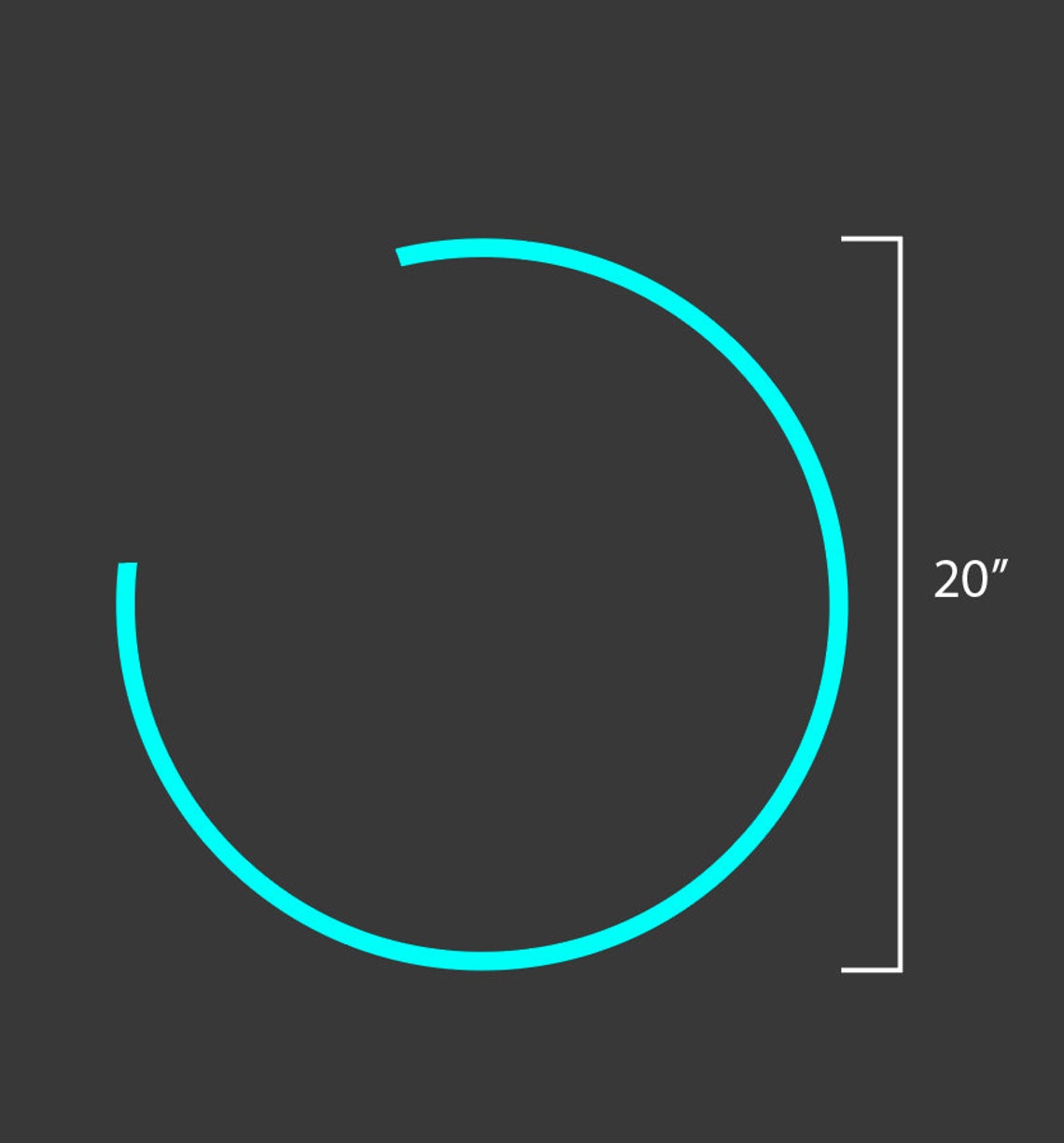Abstract Circle Neon Sign - Neon Glass Circle- Custom Neon Sign- Neon ...