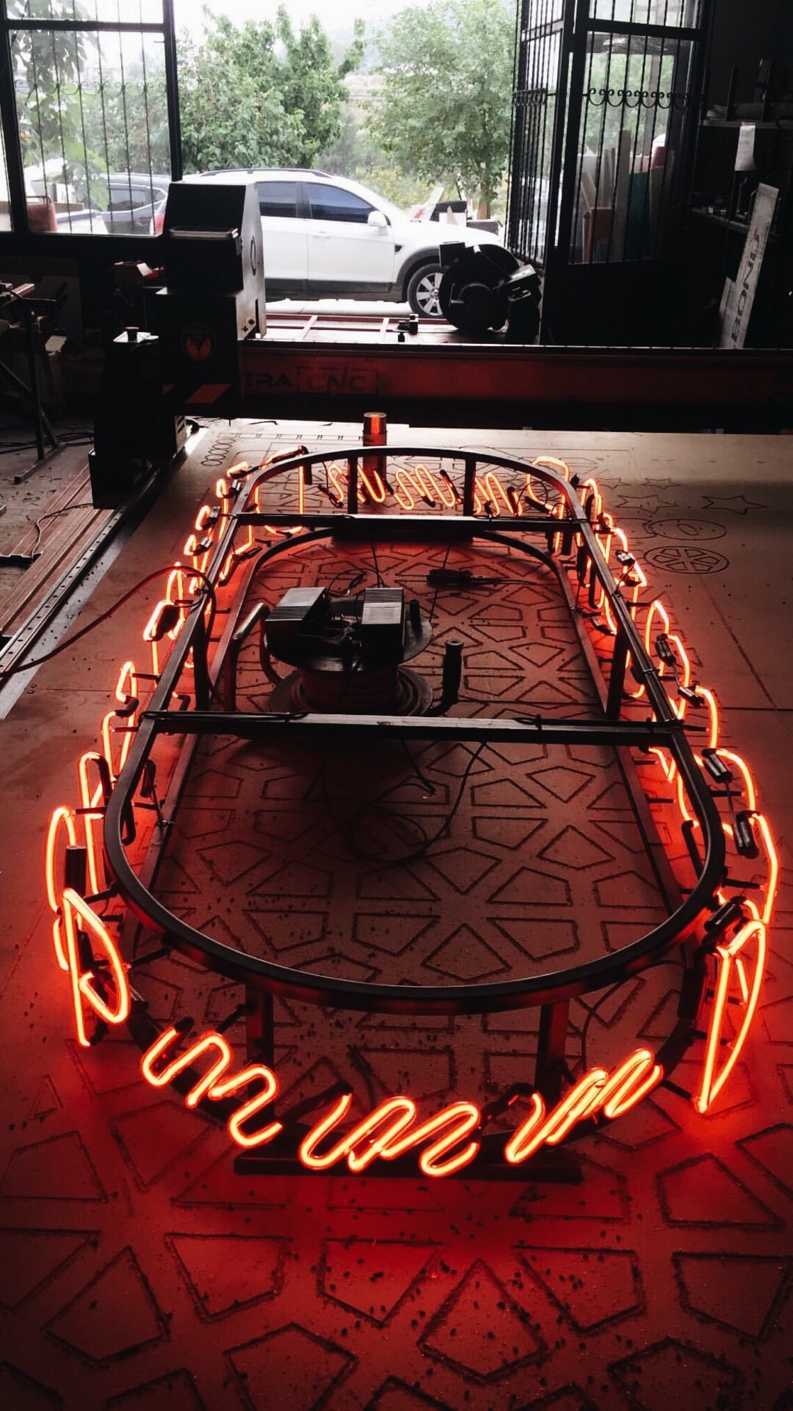 Neon Pendant Light / Chandelier - Unique Handmade & Designed Neon Art ...