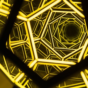 Dodecahedron Sculpture - Infinity Mirror Lamp - Mirror Reflection - - Etsy