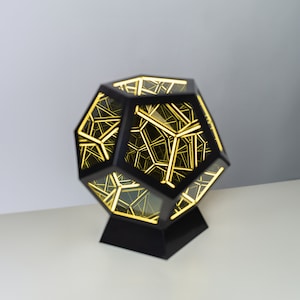 Dodecahedron Sculpture - Infinity Mirror Lamp - Mirror Reflection - - Etsy