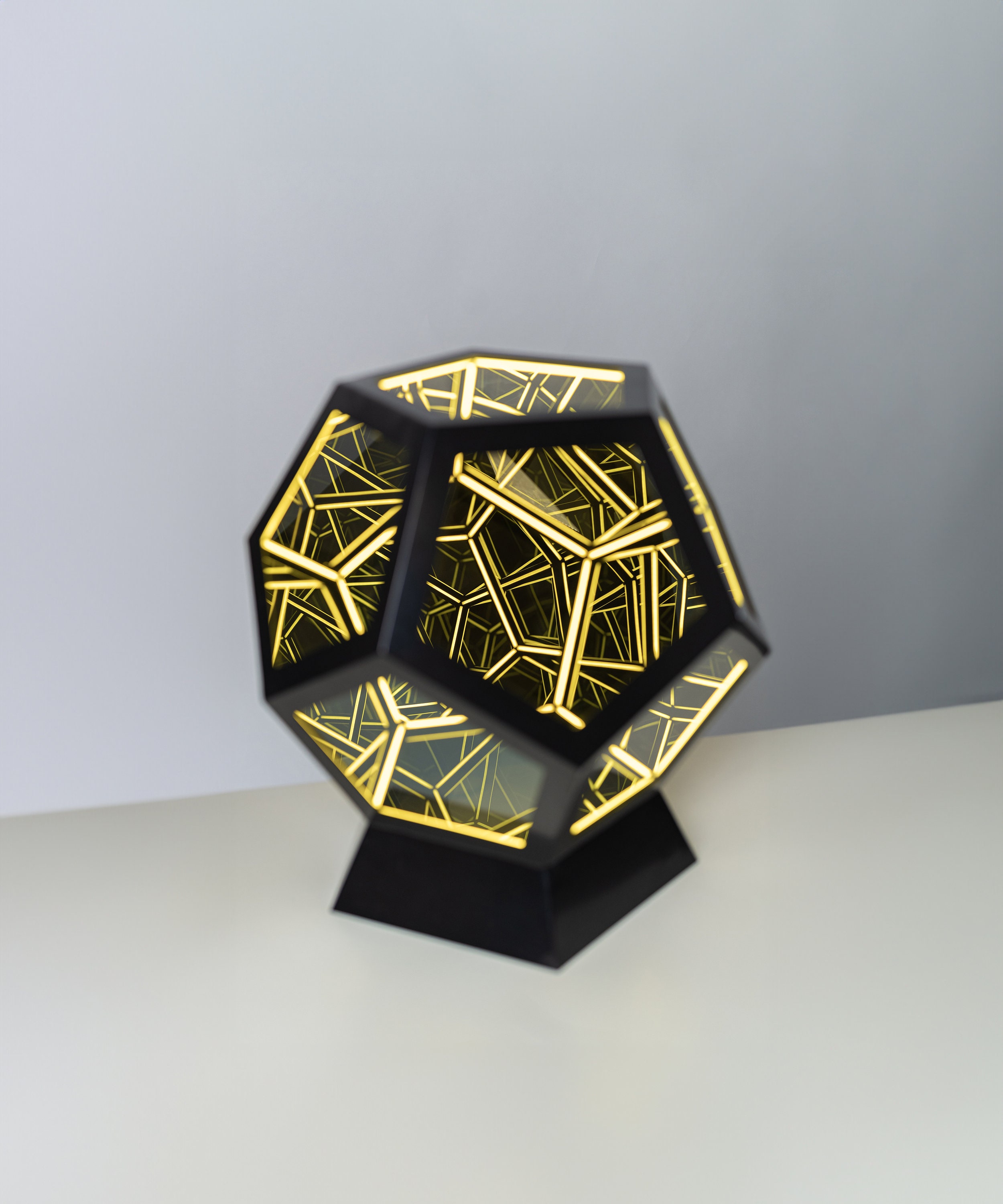 Dodecahedron Sculpture Infinity Mirror Lamp Mirror Reflection - Etsy