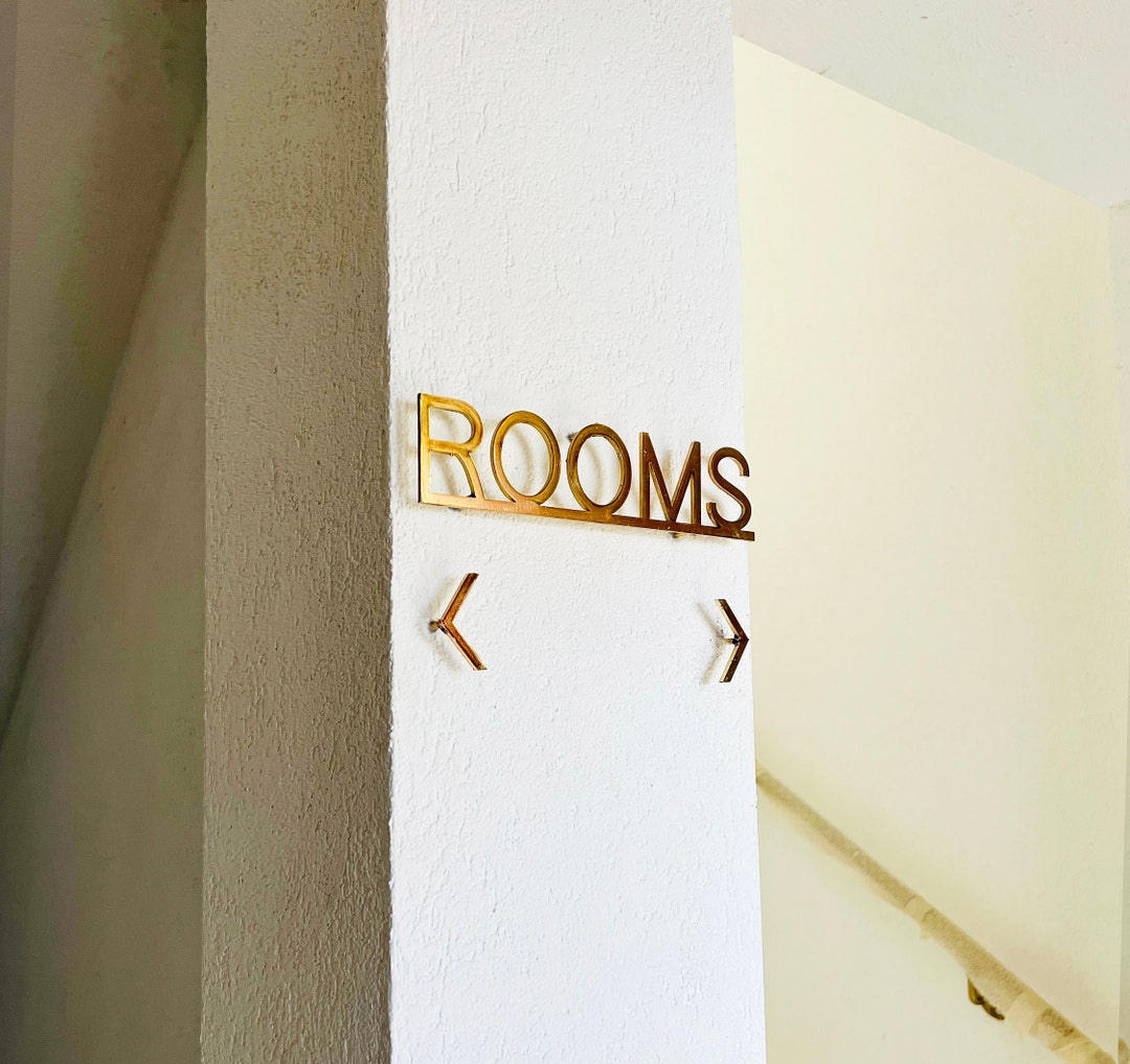 Custom Directional Sign. Hotel Room Directional Signs, Wayfinding Signs ...