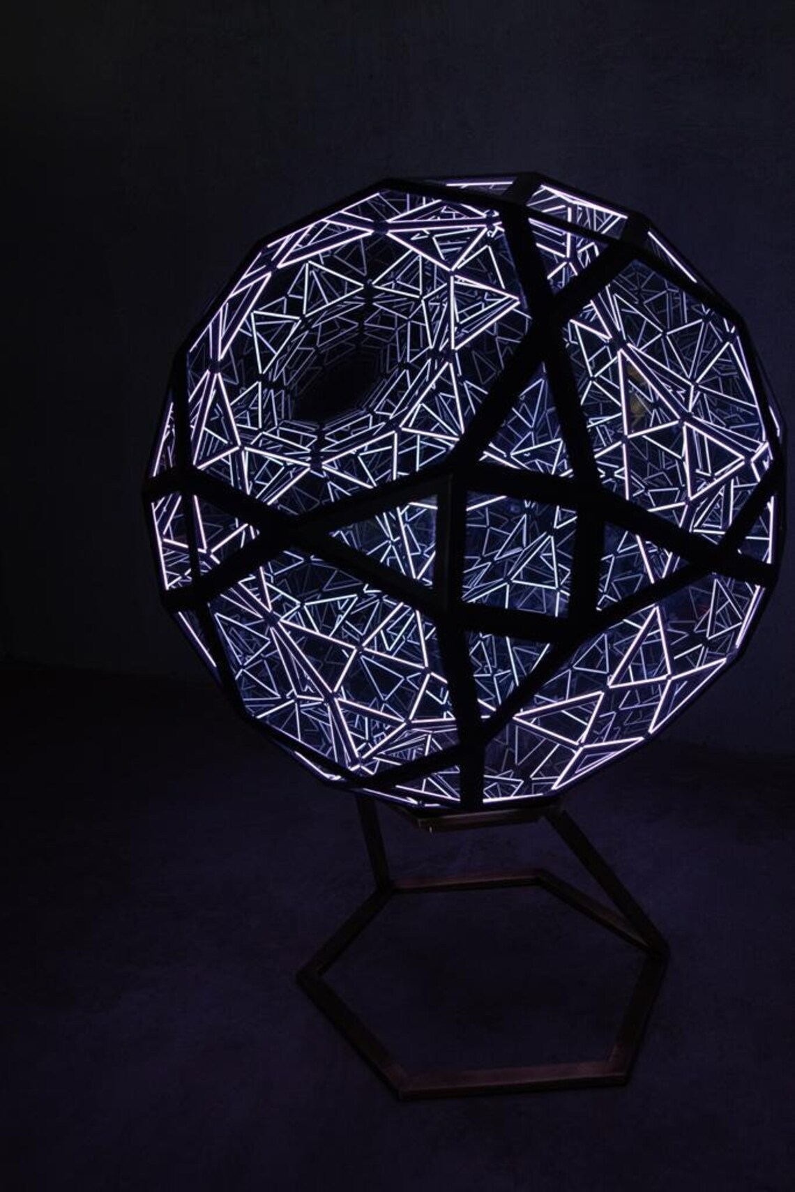 Dodecahedron Sculpture Icosahedron Sculpture Infinity Mirror Lamp ...