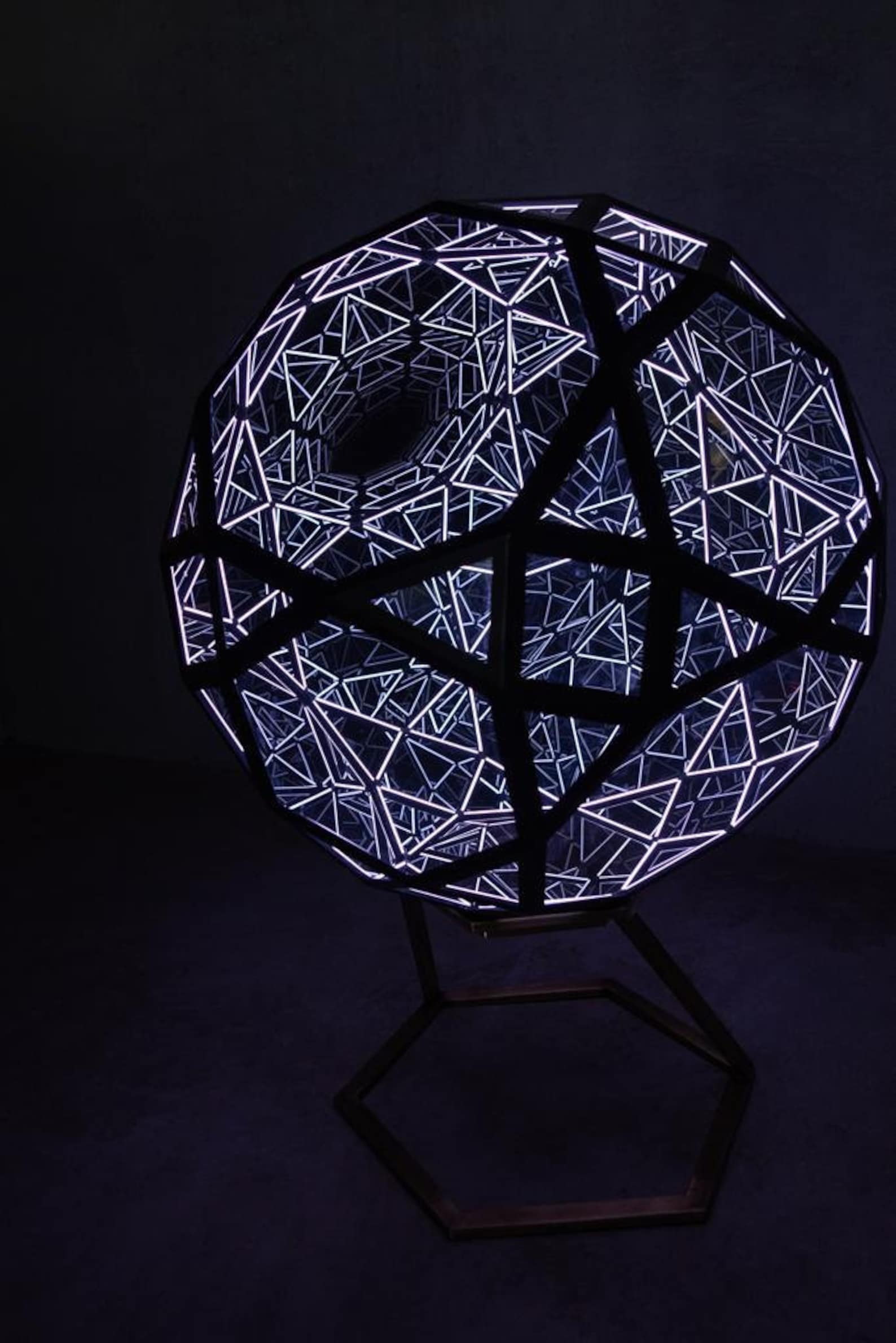 Dodecahedron Sculpture - Icosahedron Sculpture - Infinity Mirror Lamp ...