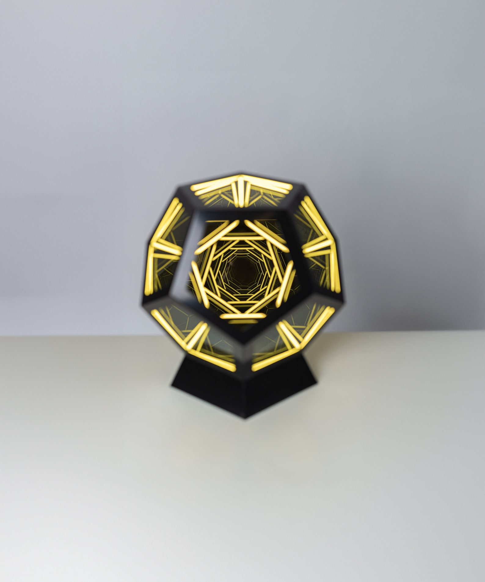 Dodecahedron Sculpture Infinity Mirror Lamp Mirror Reflection - Etsy