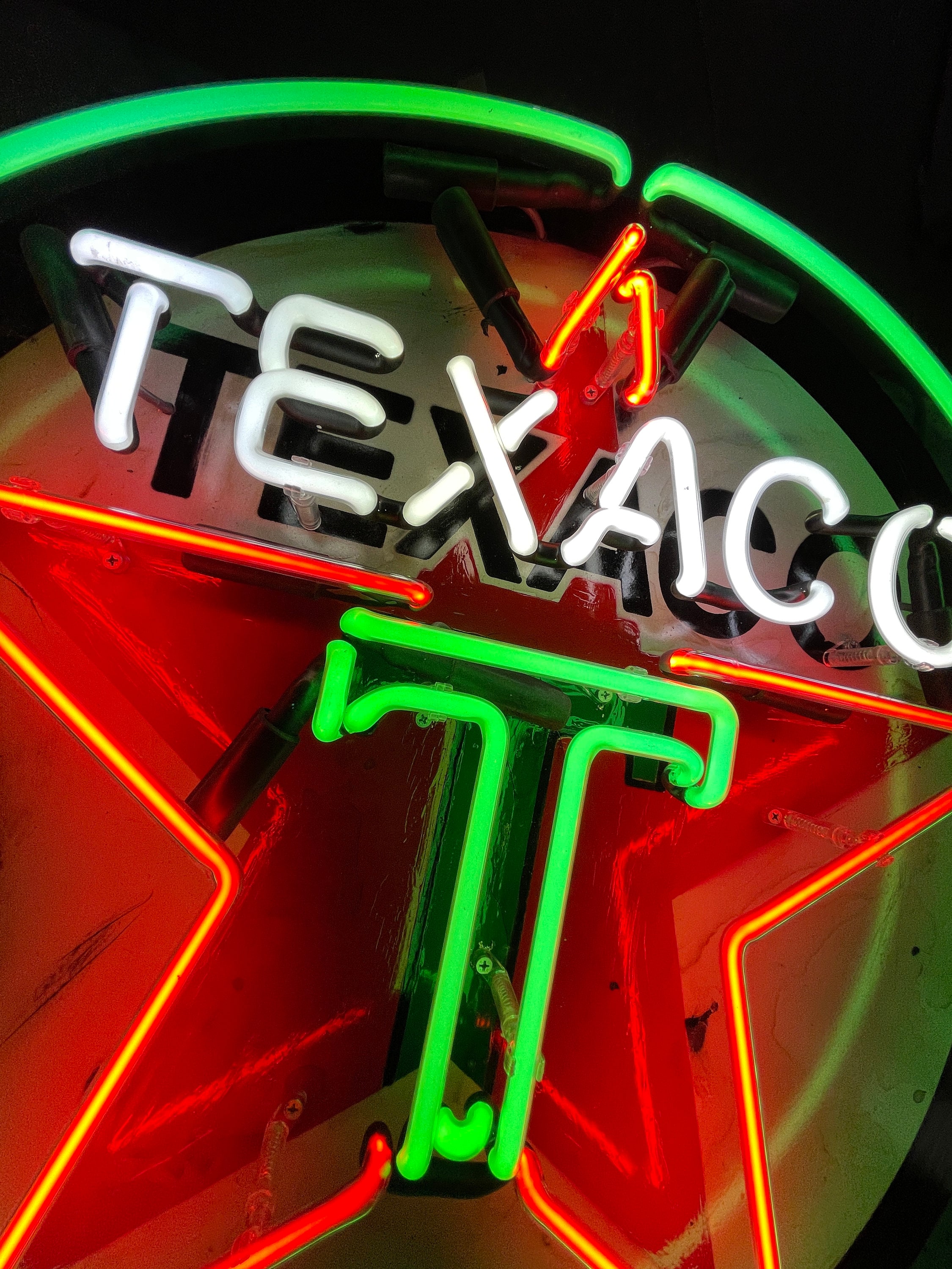 Neon Sign - "texaco T" Glass Tube Neon Sign - Etsy