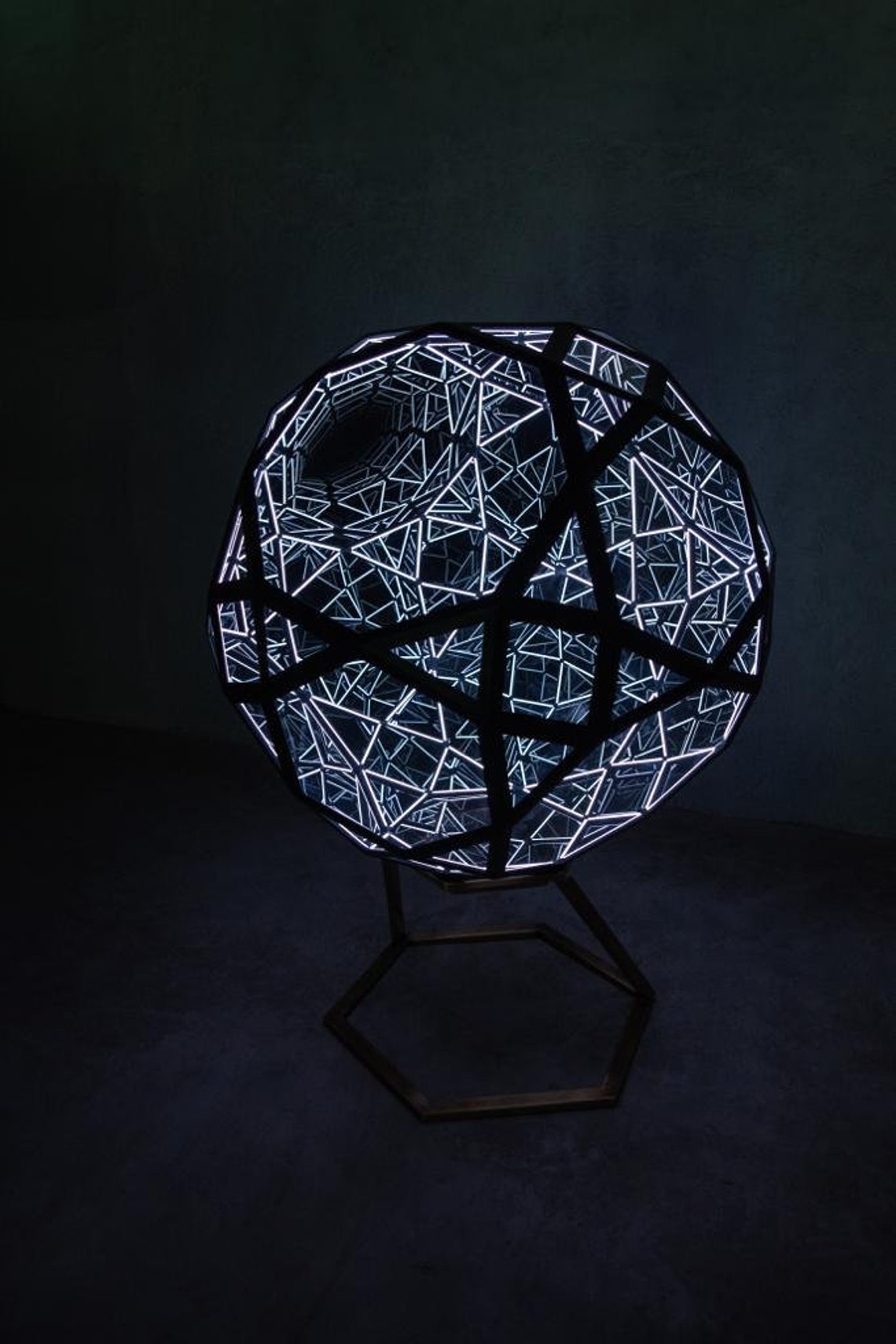 Dodecahedron Sculpture Icosahedron Sculpture Infinity Mirror Lamp ...