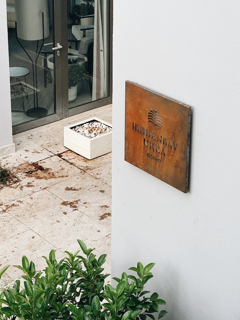 Custom Corten Steel Signage for Home or Business Rusted Sign ...