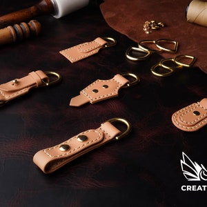 PDF & DXF Leather D-rings Loops / Key Fobs Set PDF Pattern - Etsy