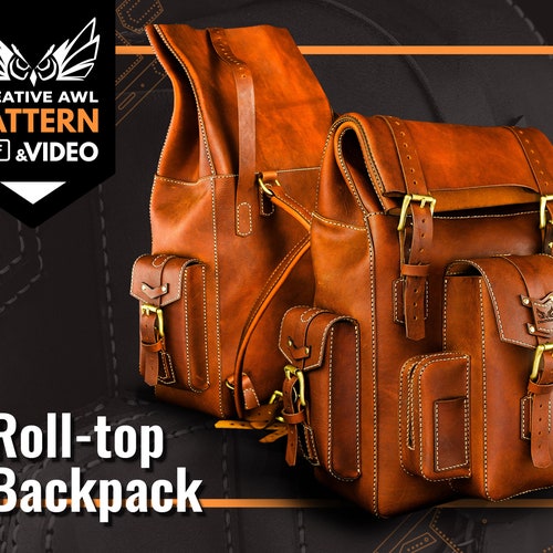 Leather Backpack PDF Pattern Woman Backpack Template - Etsy