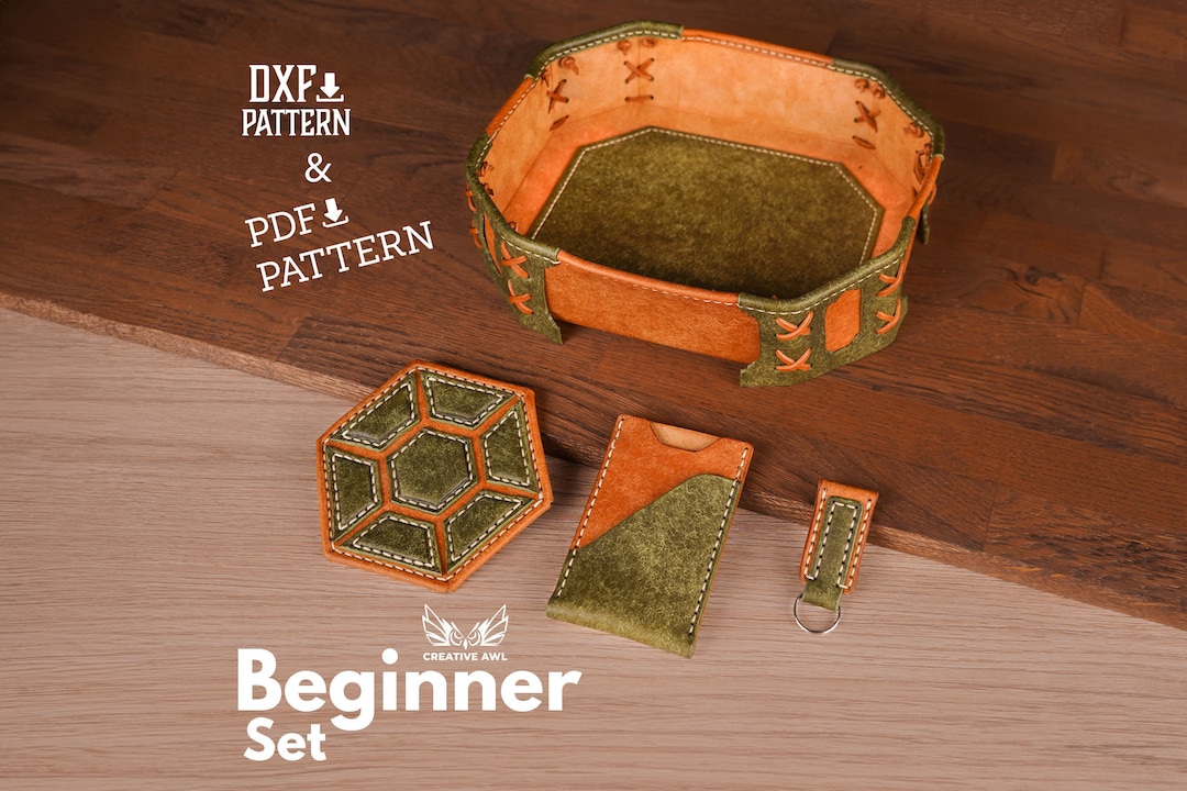 PDF & DXF Beginner Leatherfract Patterns Set - Etsy
