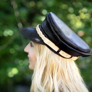 PDF & DXF Leather Fiddler Cap Pattern - Leather Cap Pattern - Leather ...