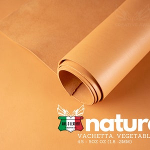 Italian Vachetta Vegetable-tanned Leather - First Grade - Full Grain ...