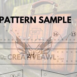 PDF & DXF Oldschool Briefcase Pattern Set- Leather Shoulder , Briefcase ...