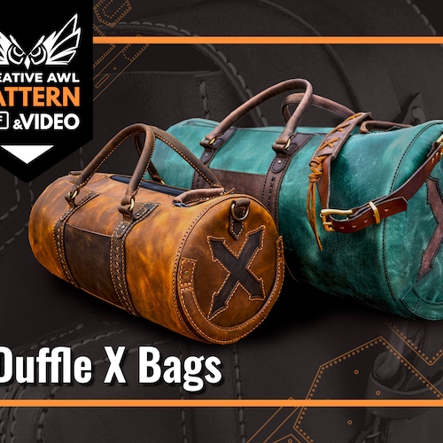 Leather Duffle Bag PDF Pattern templates Pattern for - Etsy