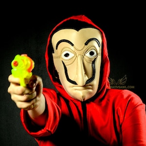 PDF & DXF Leather Salvador Dali Mask Pattern, Leather Halloween Mask ...