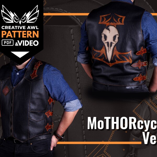Leather Vest Pattern - Buy Online - Etsy