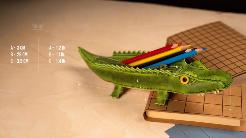 PDF & DXF Alligator Pencilcase Pattern - Etsy