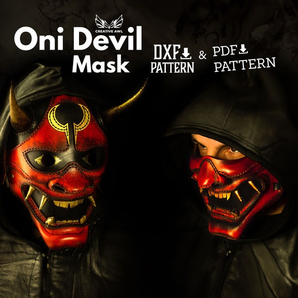 Oni Mask Half Face - Etsy