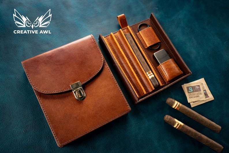 El Toro Cigar Case PDF & DXF Pattern DIY Leather Tutorial - Etsy