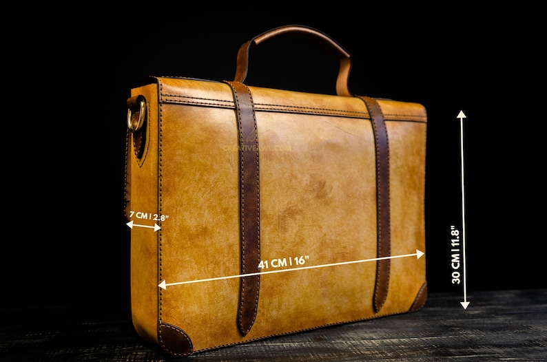 Leather Laptop Bag Pattern: Briefcase PDF & DXF Template - Etsy